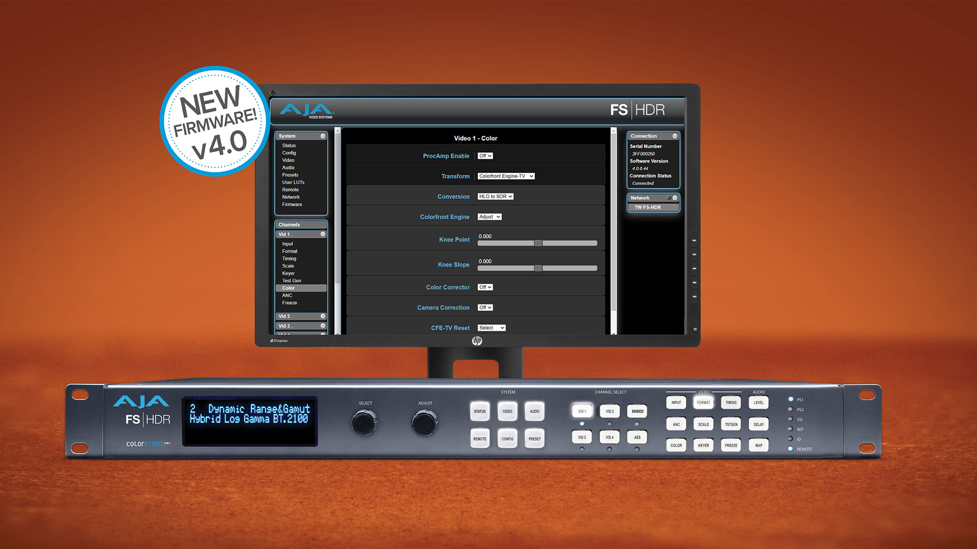 AJA FS-HDR v4.0 Introduces New Colorfront Engine TV-Mode, v1.4 BBC HLG ...