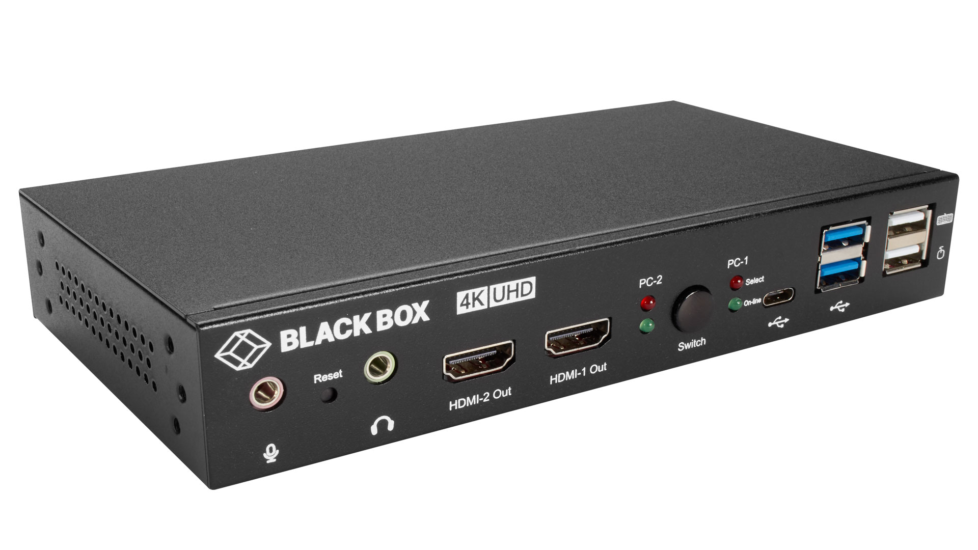 Black Box 4K Desktop KVM Switch Provides Control of Two Computers With ...