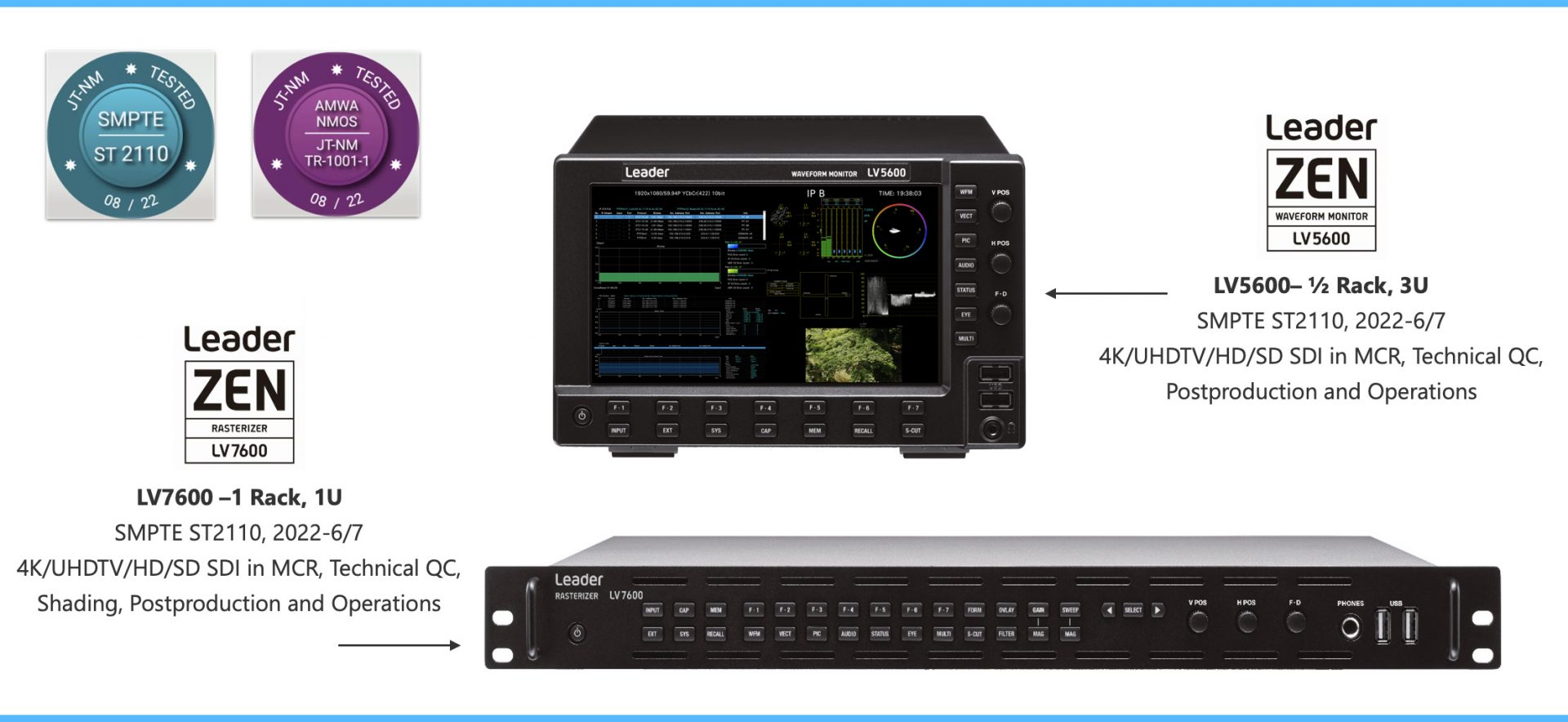 Leader Announces Version 6.5 Software for ZEN Series SDI/IP Test ...