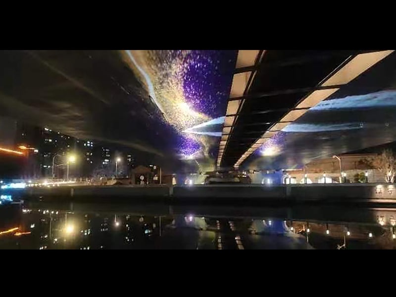 Suzhou Creek Bridges Illuminated: Christie HS Series 1DLP Laser ...